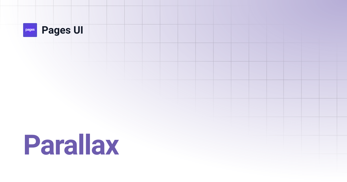 Parallax | Pages UI Parallax | Pages UI