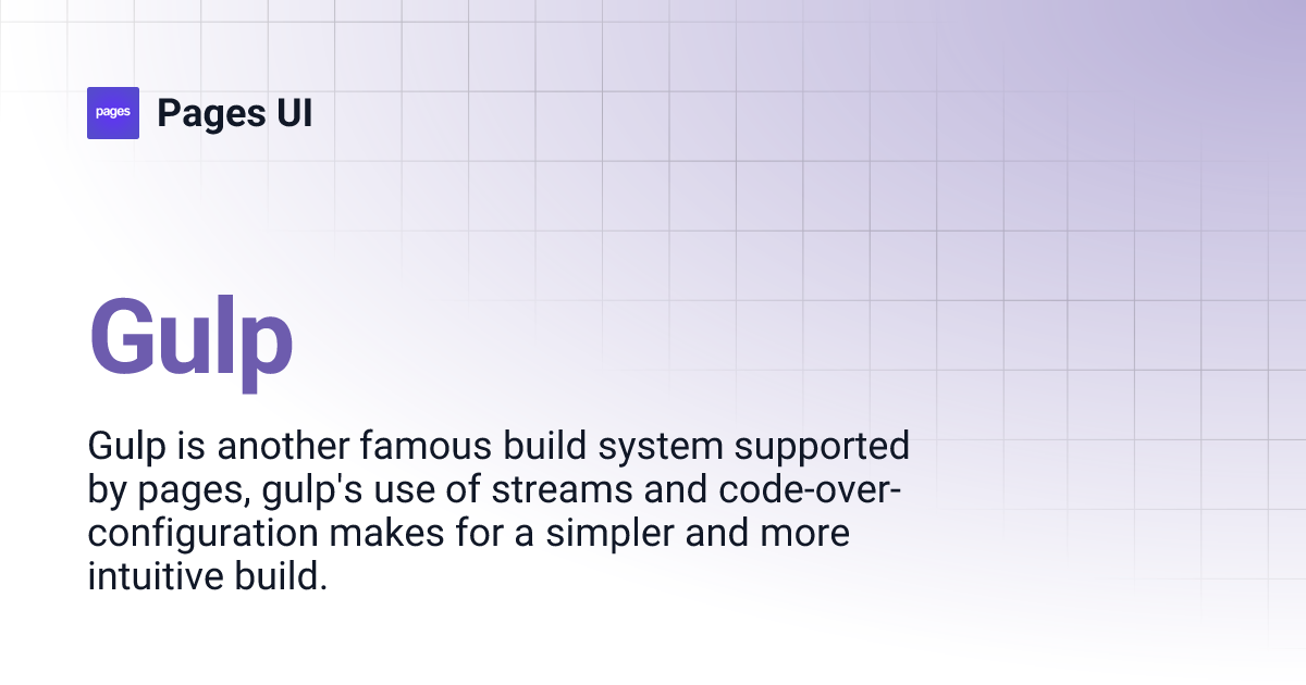 Gulp | Pages UI